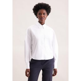 Seidensticker Damen Hemdbluse, wei&szlig;, Gr. 34, unifarben, 100% Baumwolle, Blusen, 1/1 Kragen Uni
