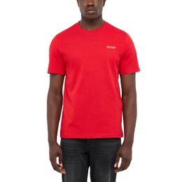 Mustang Herren Kurzarmshirt "Herren Style Austin"rot, Gr. S, Single Jersey, 100% Baumwolle, Shirts