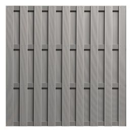 Elephant Zaunelement 'Color Line' WPC/Aluminium grau 180 x 180 cm