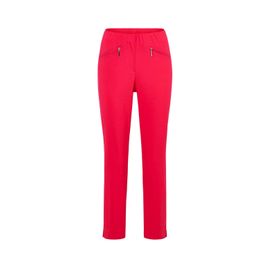 GOLDNER Damen 7/8-Hose "Kurzgr&ouml;&szlig;e Stretchhose LOUISA, dehnbar & mit Taschen", rot, Gr. 22, Obermaterial: 67% Baumwolle CO. 28% Polyamid PA. 5%