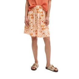 Marc O'Polo MARC O'POLO Damen Webrock "aus LENZING ECOVERO ", orange, Gr. 36, bedruckt, Obermaterial: 100% Viskose, R&ouml;cke