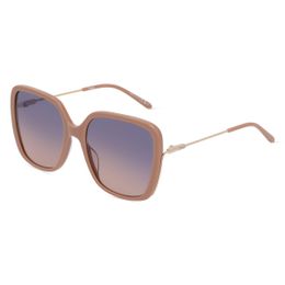 Chlo&eacute; Chlo&eacute; CH0173S | Unisex-Sonnenbrille | Fassung: Vollrand, Quadratisch, Kunststoff, Beige Braun | Glasfarbe: Violett Verlaufend