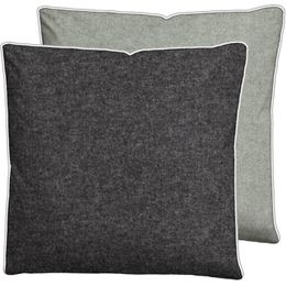Kissenbezug Biberna, B:40cm L:60cm, grau, Baumwolle, 100% Baumwolle, Kissenbez&uuml;ge