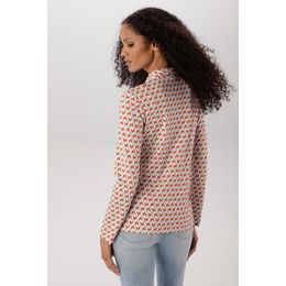 Damen Hemdblusekupfer, hellblau, natur, Gr. 40, Aniston SELECTED, bedruckt, gemustert, Single Jersey, Obermaterial: 95% Viskose, 5% Elasthan, Blusen,