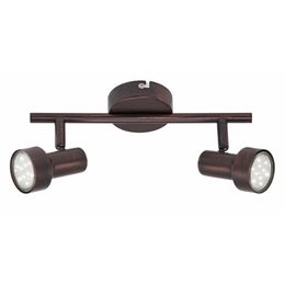 Briloner LED-Spot 'Rost' 2-flammig GU10 3 W 250 lm warmwei&szlig; 8 x 12 x 27,5 cm