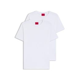 Hugo Herren T-Shirt "Hugo-Round", wei&szlig;, Gr. XXXL, unifarben, Single Jersey, Obermaterial: 96% Baumwolle, 4% Elasthan, Shirts, Rundhalsausschnitt,