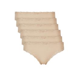 Nina von C. Damen Jazz-Pants Slips "6er Pack Damen Jazz Pant Multiple Packs", Gr. 40, beige, Obermaterial: 95% Modal CMD. 5% Elasthan EL., Unterhosen