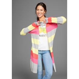 Kangaroos Damen Longstrickjacke, bunt, Gr. 32, gemustert, gestreift, Strick, Obermaterial: 50% Viskose, 28% Polyester, 22% Polyamid, Strickjacken,