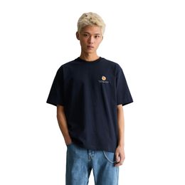 Marc O'Polo Herren T-Shirt "mit R&uuml;ckenprint", blau, Basic, Gr. L, MARC O'POLO DENIM, unifarben, Obermaterial: 100% Baumwolle, Shirts