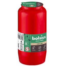bolsius Grabkerze Pflanzen&ouml;l rot &Oslash; 6,5 x 14 cm