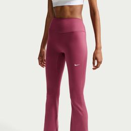 Nike Damen Sporthose "W NK ONE DF HR TGHT FLRE USEAM", rosa, Gr. XXL, Obermaterial: 80% Polyester, 20% Elasthan, Hosen, f&uuml;r Fitness-Training