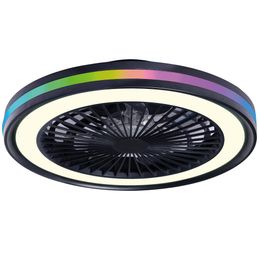 toom LED-Deckenventilator mit Beleuchtung dimmbar 40 W warmwei&szlig;, neutralwei&szlig;, Farbwechsler &Oslash; 47 x 14 cm