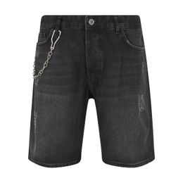 2Y Premium Herren Shorts "2Y Premium Herren 2Y Jeans Shorts", schwarz, Gr. 30, unifarben, 97% Baumwolle, 3% Elasthan, Hosen