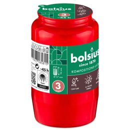 bolsius Grabkerze rot &Oslash; 5,7 x 9,5 cm 5 St&uuml;ck