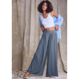 Lascana Damen Schlupfhose, Blau, Gr. 52/54, Sommerhosen, Material: Polyester