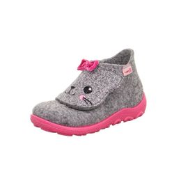 Superfit Geschlossener Hausschuh HAPPY OCTI in Hellgrau/Pink | Gr.: 26