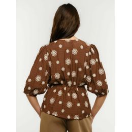 Damen Langarmhemd "Libert&eacute; Essentiel Shirt FIA", braun, Gr. XL, LIBERT&Eacute; ESSENTIEL, Obermaterial: 52% Viskose, 48% Polyester, Hemden