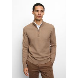OLYMP Herren Troyer "OLYMP Casual Strick, Troyer", beige, Gr. XXL, 55% Baumwolle, 45% Polyester, Pullover