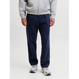 Jack & Jones JACK & JONES Herren Sweathose "JPSTKANE BUSTER SWEAT PANTS BTS", blau, Gr. L, unifarben, angeraute Sweatware, Obermaterial: 60% Baumwolle, 40%