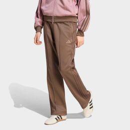 Damen Sporthose "STADIUM PIKEE, LOCKER GESCHNITTEN", braun, Gr. M, adidas Sportswear, Obermaterial: 58% Polyester, 42% Baumwolle, Hosen, mit lockerer