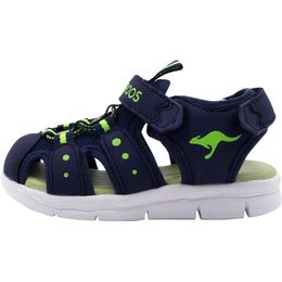 Kangaroos M&auml;dchen Sandale "K-Mini", Gr. 23, blau, Synthetik, Textil, Schuhe, mit Klettverschl&uuml;ssen