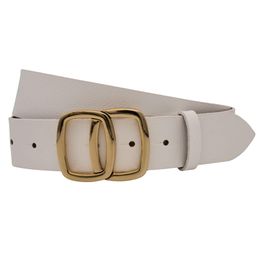 AnnaMatoni Damen Lederg&uuml;rtel "AnnaMatoni AnnaMatoni Damen G&uuml;rtel aus Echtleder mit eleganter", wei&szlig;, Gr. 85, 100% Leder, G&uuml;rtel