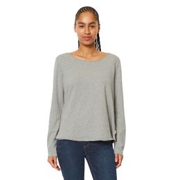 Marc O'Polo Damen Langarmshirt, grau, Gr. M, MARC O'POLO DENIM, Slub, Obermaterial: 100% Baumwolle, Shirts, als tolles Langarm-Basic