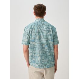next Button Up Shirt male size 4XL Cream / Cyan blue / Light blue / Light green