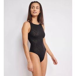 Sloggi Damen Body "ZERO Feel Bliss", schwarz, Gr. M, Jacquardmuster, unifarben, Spitze, Obermaterial: 76% Polyamid, 24% Elasthan, Bodys, unsichtbar