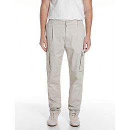 Replay Herren Chinohose "Adhann", beige, Gr. 34, unifarben, Twill, Obermaterial: 97% Baumwolle, 3% Elasthan, Hosen, aus Twill mit Cargotaschen,