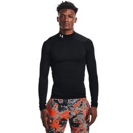 Under Armour Herren Trainingsshirt "UA CG ARMOUR COMP MOCK", schwarz, Gr. S, Obermaterial: 87% Polyester, 13% Elasthan, Shirts, Langarm-Ausf&uuml;hrung,