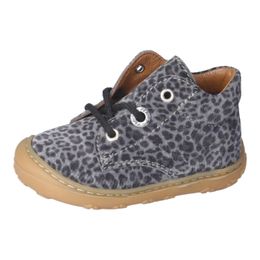 Baby Lauflernschuh "DOTS, WMS: mittel", Pepino BY RICOSTA, Gr. 25, grau, Leder, Schuhe, Schn&uuml;rschuh m. Weiten-Me&szlig;system, Leder, Gr&ouml;&szlig;enschablone zum