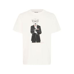 Blend Herren Rundhalsshirt "Rundhalsshirt BHKurt", wei&szlig;, Gr. XL, Obermaterial: 100% Baumwolle CO., Shirts