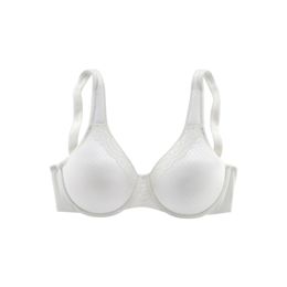 Damen Minimizer-BH, NUANCE BY LASCANA, Gr. 95, beige, Netz, Obermaterial: 85% Polyamid, 15% Elasthan, BHs, mit B&uuml;gel & Spitzenborte &ndash; ideal f&uuml;r gro&szlig;e