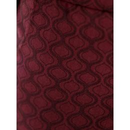 Classic Basics Damen Webhosebordeaux, burgund, bedruckt, Gr. 19, bedruckt, gemustert, mehrfarbig, 85% Polyester, 12% Viskose, 3% Elasthan, Hosen