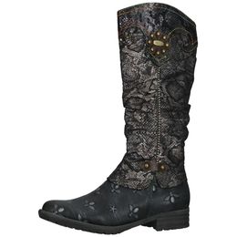 Laura Vita Damen Stiefel "Laura Vita Stiefel Leder/Textil", Gr. 36, schwarz, Leder, Textil, Schuhe