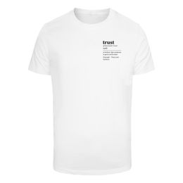 MisterTee Herren T-Shirt "MisterTee Herren Trust Definition Tee", wei&szlig;, Gr. S, bedruckt, 100% Baumwolle, Shirts