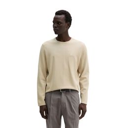 Marc O'Polo MARC O'POLO Herren Rundhalspullover "aus zertifizierter Bio-Baumwolle", beige, Gr. XL, unifarben, Obermaterial: 100% Baumwolle, Pullover