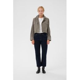 Inwear Lederjacke CARNIKAIW Casual fit in Sandy Grey | Gr.: 36