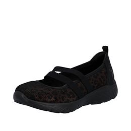 Rieker Damen Ballerina, Gr. 41, braun, Textil, Schuhe, Slipper, Schlupfschuh mit Stretchb&auml;nder