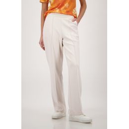 monari Damen Jogger Pants "Basic Lurex", beige, Gr. 38, unifarben, Web, Obermaterial: 55% Polyester, 38% Viskose, 7% Elasthan. B&uuml;ndchen: 80%