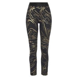 active by Lascana LASCANA ACTIVE Funktionsleggings in schwarz, gold | Gr.: M