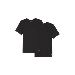 Marc O'Polo MARC O'POLO Herren Unterziehshirt "Essentials", Gr. L, schwarz, Jersey, Obermaterial: 95% Baumwolle, 5% Elasthan, Unterhemden, mit Rundhalsausschnitt