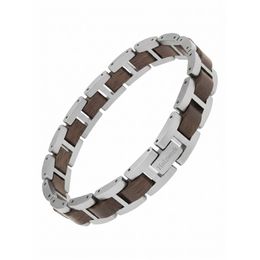 Holzwerk Armband 'WERLSEE' Herren Gr&ouml;&szlig;e 19 / 22 cm silber