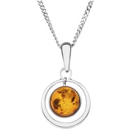 OSTSEE-SCHMUCK Damen Kette mit Anh&auml;nger "- Serana - Silber 925/000 - Bernstein", 42, Silber 925 (Sterlingsilber), silber, Silber 925