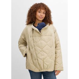bonprix 3-in-1 Ultraleichte Umstands-Steppjacke mit Trageeinsatz (2-tlg. Set), beige, Gr.48, Leichte Umstandsjacke mit Babytrageeinsatz