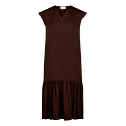 Cartoon Casual-Kleid mit Fl&uuml;gel&auml;rmeln in Dunkelbraun | Gr.: 38