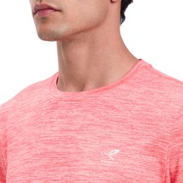 Energetics Herren T-Shirt "HE.-T-SHIRT TELLY II SHORT SLEEVE M"melange, rot light, re, Gr. S, Jersey, Obermaterial: 100% Polyester, Shirts, mit