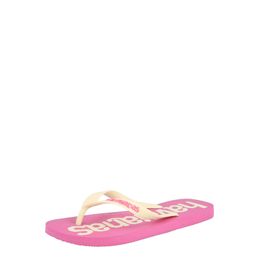 Havaianas Zehentrenner 'TOP LOGOMANIA 2' Damen Gr&ouml;&szlig;e 39/40 hellgelb / pink