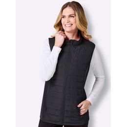 Catamaran Damen Steppweste, schwarz, Gr. 44, 100% Polyester, Einsatz:88% Polyester, 12% Elasthan, Wattierung:100% Polyester, Westen